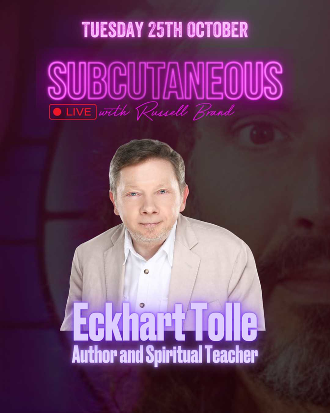 Shared post - Subcutaneous with Eckhart Tolle: Exclusive Live Session on Stay Free AF Community