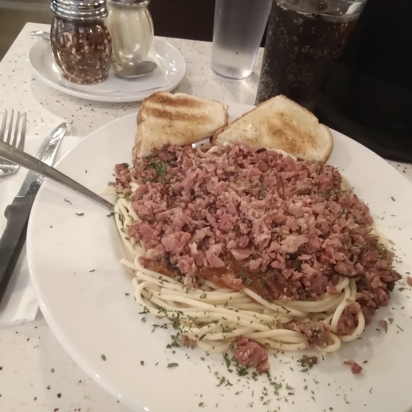 Shared post - Smoked Meat Spaghetti And A Pepsi. 🍝🍹🐖🐷🐽🐗😀😂