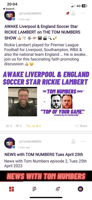Shared post - RICKIE LAMBERT on THE TOM NUMBERS SHOW 🔍⚽️😉🎬