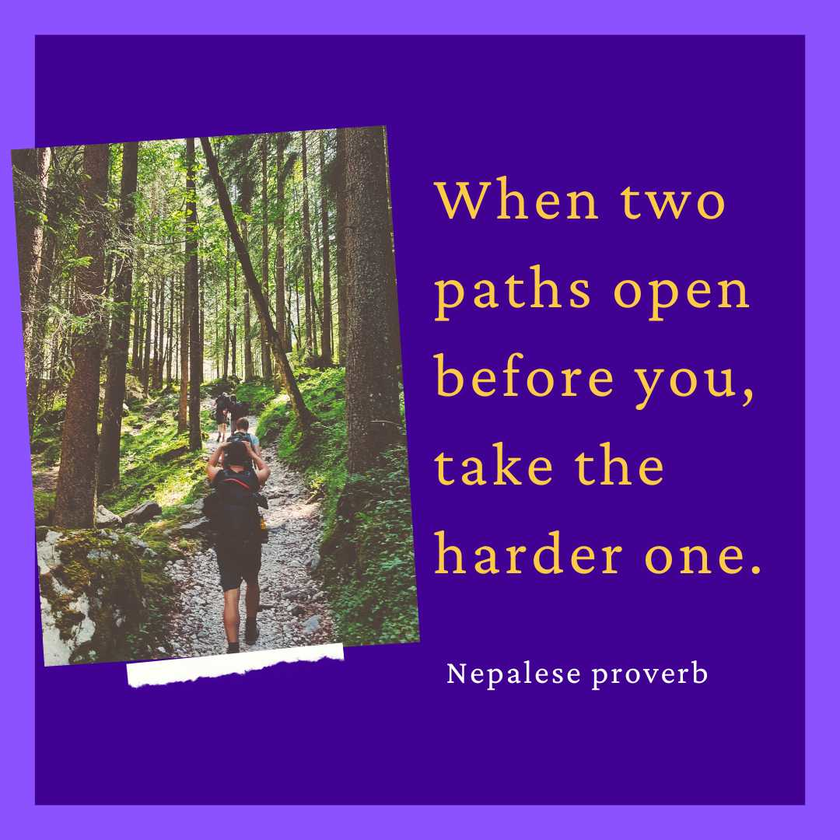 Shared post - What's the harder path?