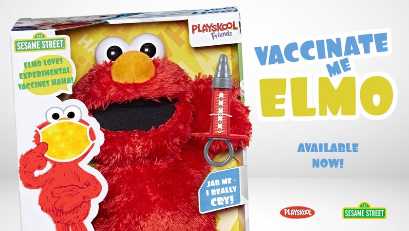 Shared post - Playskool Unveils 'Vaccinate Me Elmo'