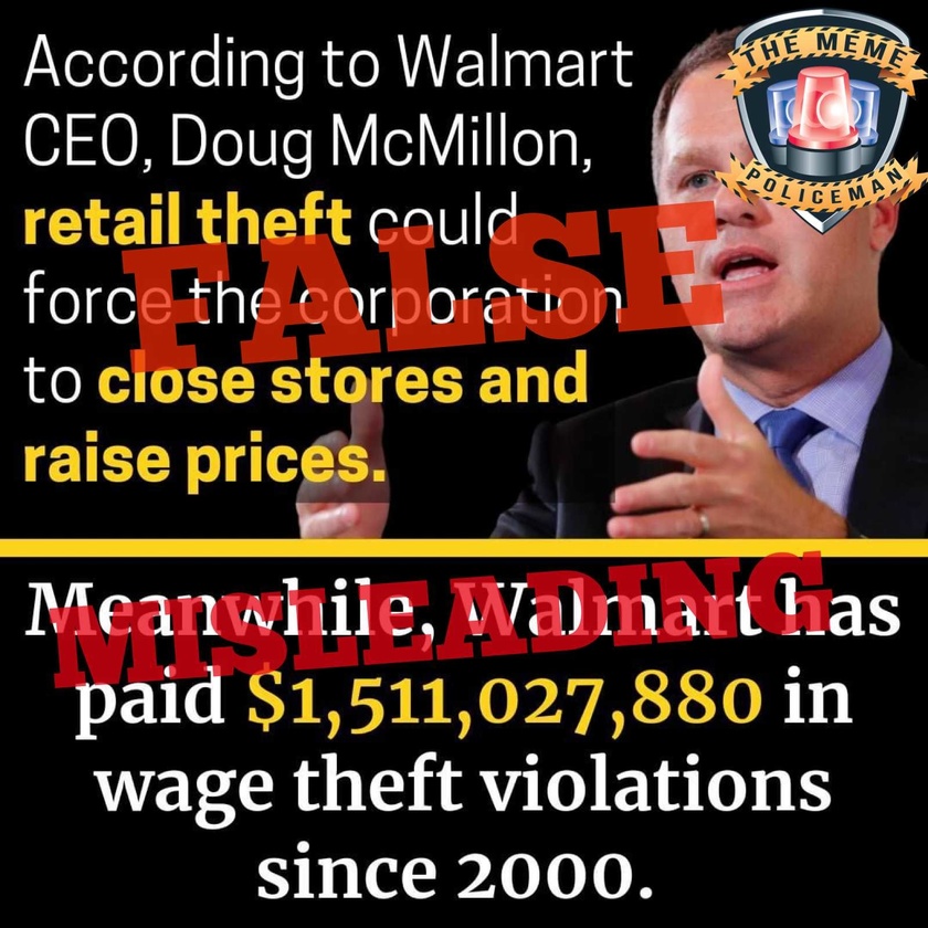 Shared post - A twofer! The first part of this meme is false, he...