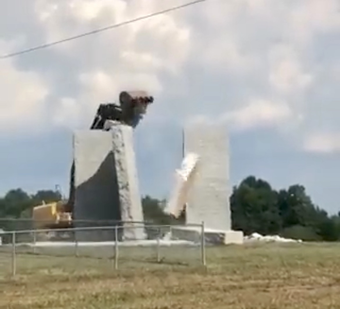 Shared post - The Georgia Guidestones destroyed.